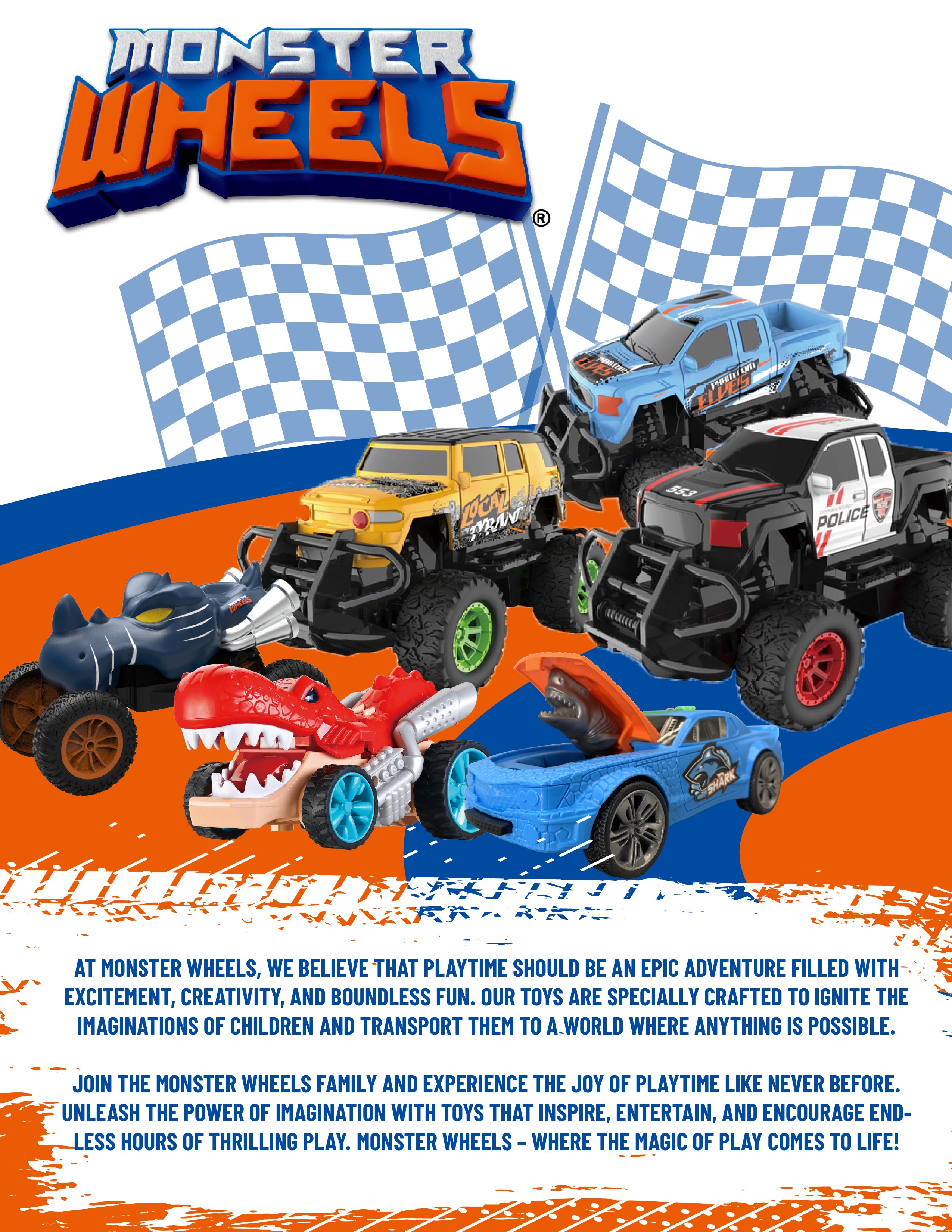 Monster Wheels Toys Big Wheels Engineering Monster Truck with Dance ...