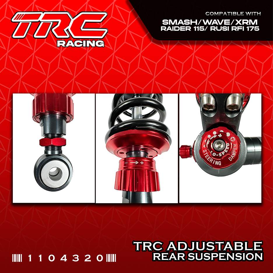 TRC Racing Shock Suspension 320mm For Wave Xrm Tmx Smash Rusi RFI 1104 ...