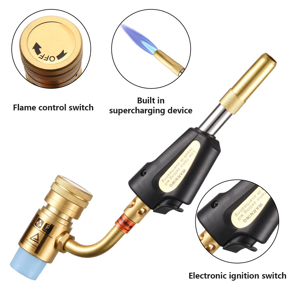 MAPP Gas Torch Blowing flame gun with igniter butane automatic ignition ...