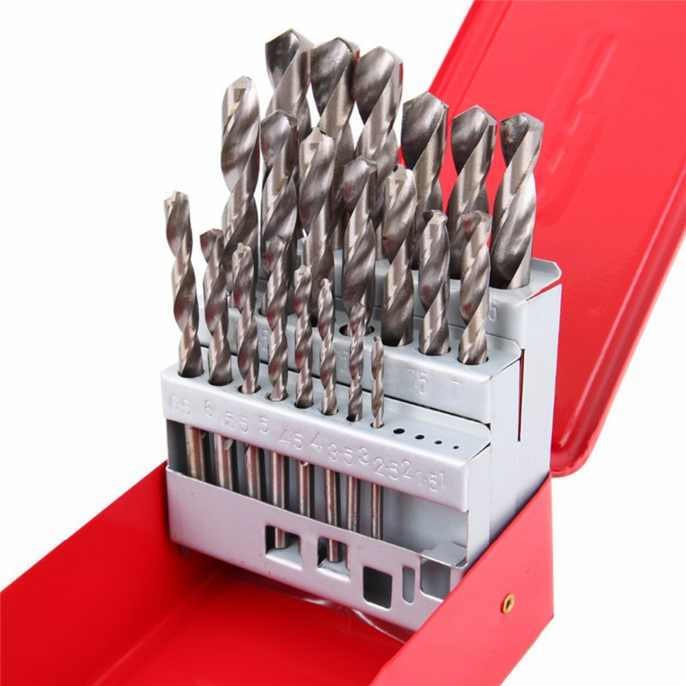 High Quality 25Pcs Twist HSS Metal Drill Set Drilling Bit Tool 1-13mm | Shopee Philippines