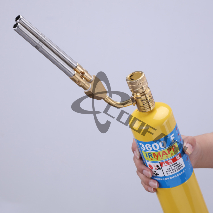 2 Nozzles MAPP Torch Gas Welding Gun Flame Brazing Gun CGA600 ...