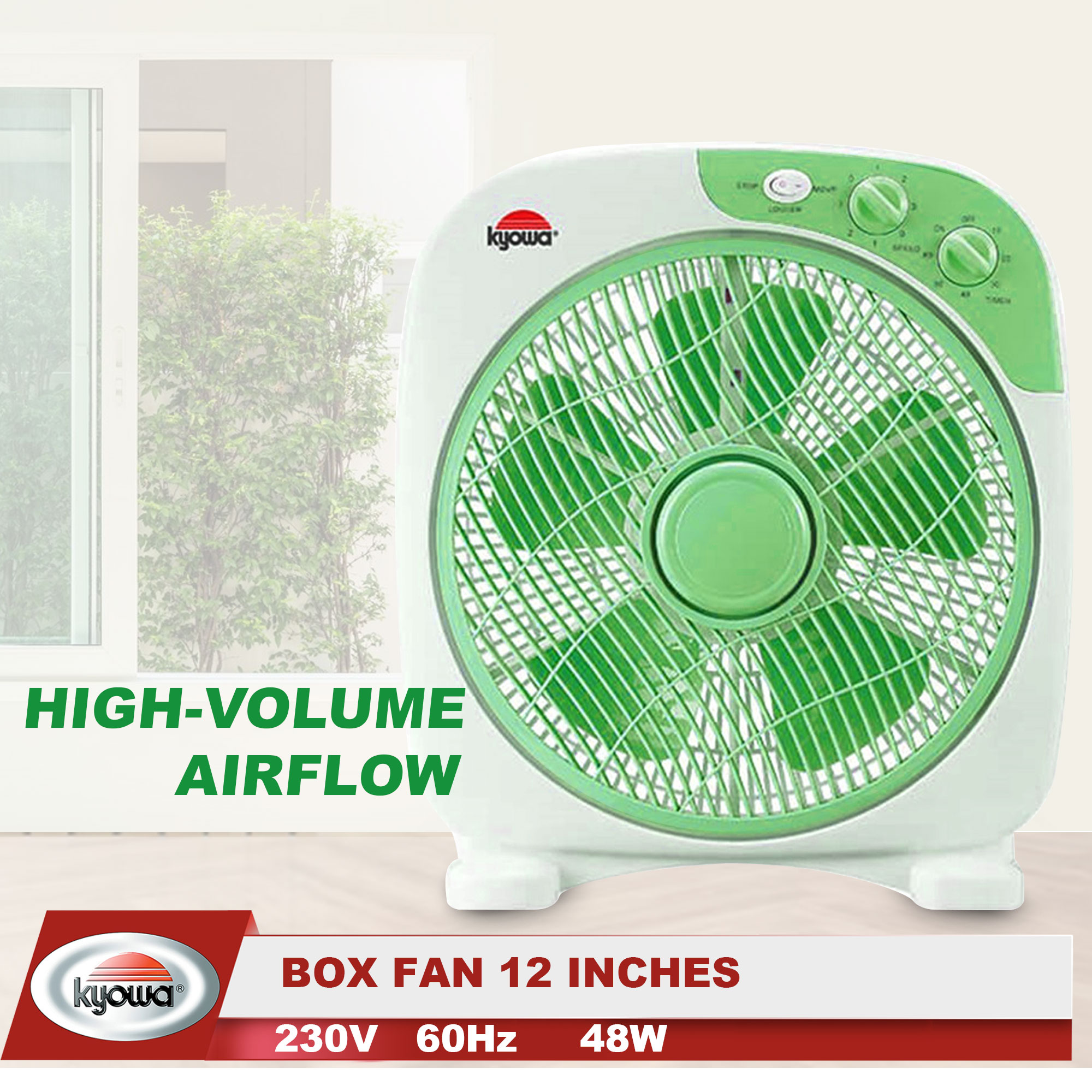 Kyowa Fan Electric Fan Box Fan 12" 48W | Shopee Philippines