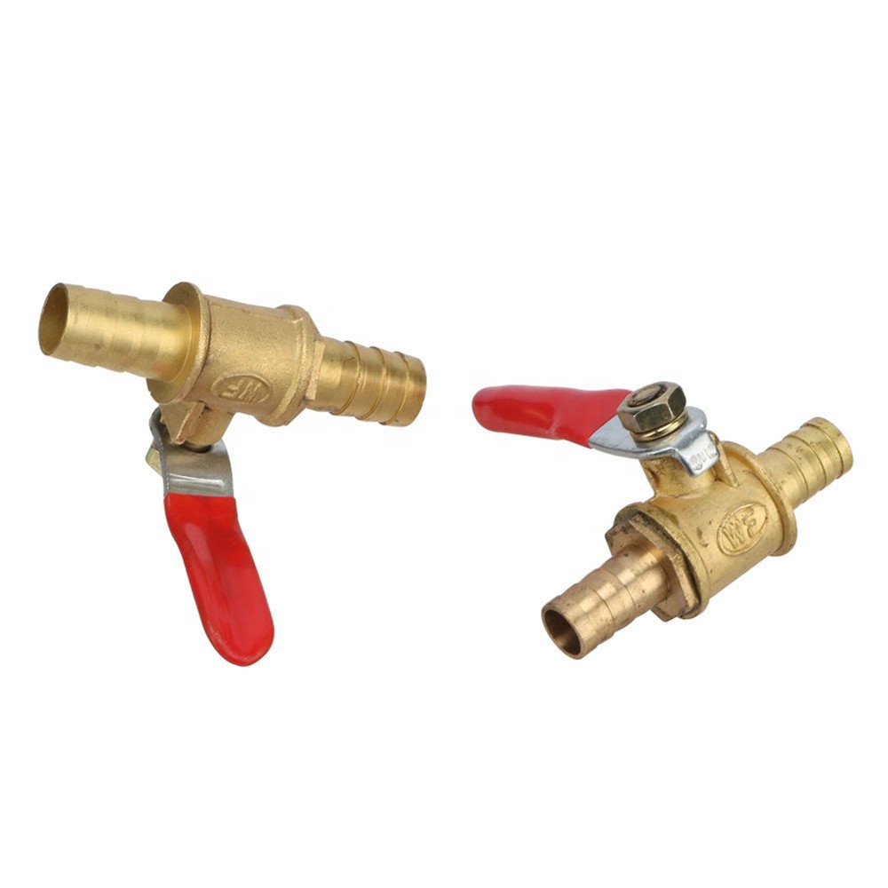 Small Valve 6mm 12mm Hose Barb Inline Brass Water Oil Air Gas Fuel Line ...