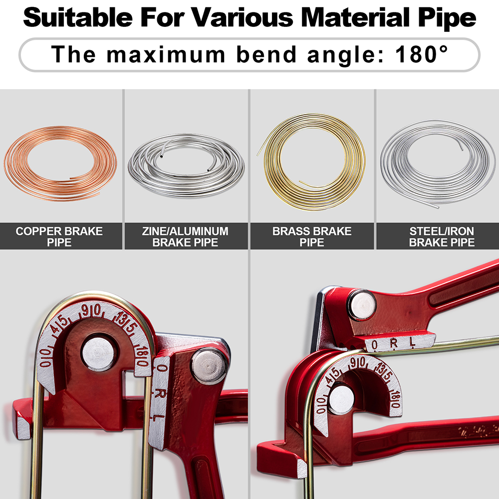 3 in 1 180degree Tubing Pipe Bender 6mm/8mm/10mm Tube Aluminum Copper ...