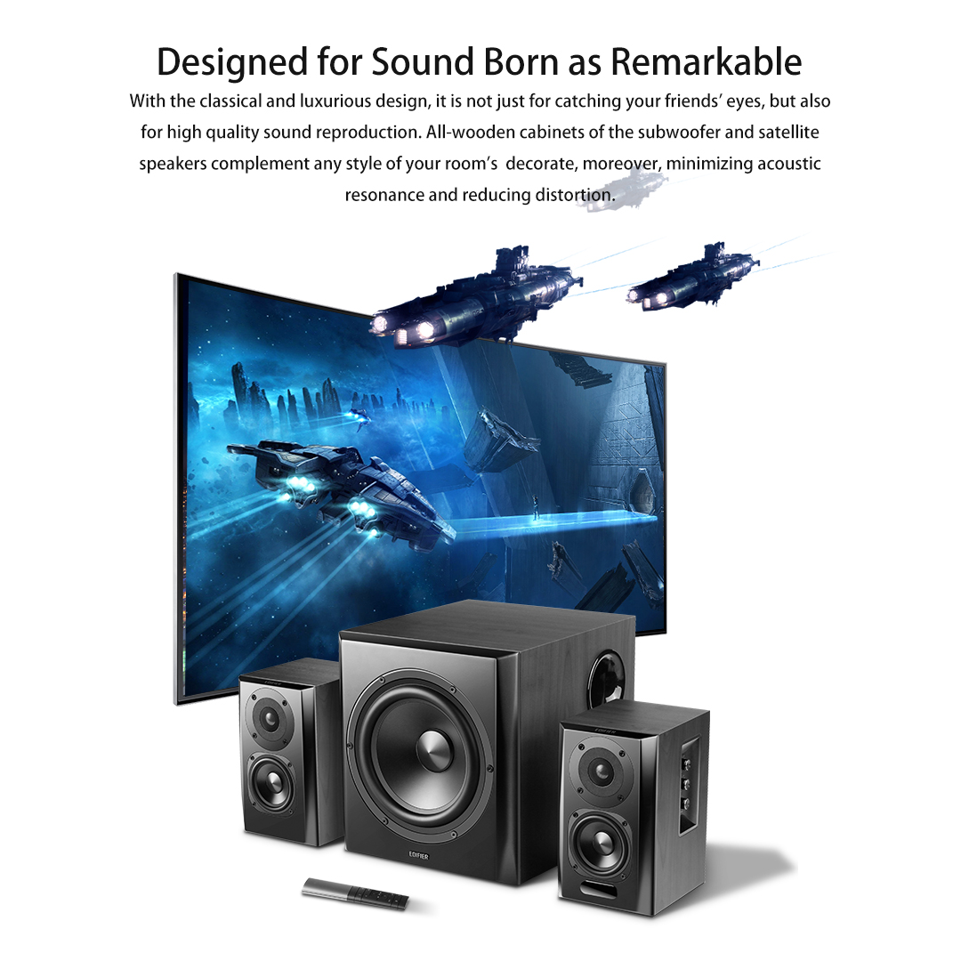 Edifier S351DB Bluetooth Bookshelf Speakers with Subwoofer | Shopee ...