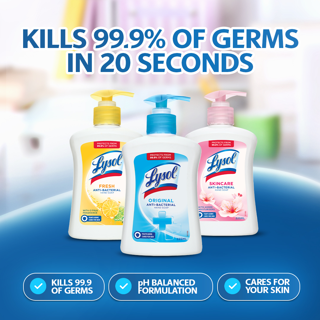 Lysol Antibacterial Hand Soap Original 225 mL | Shopee Philippines