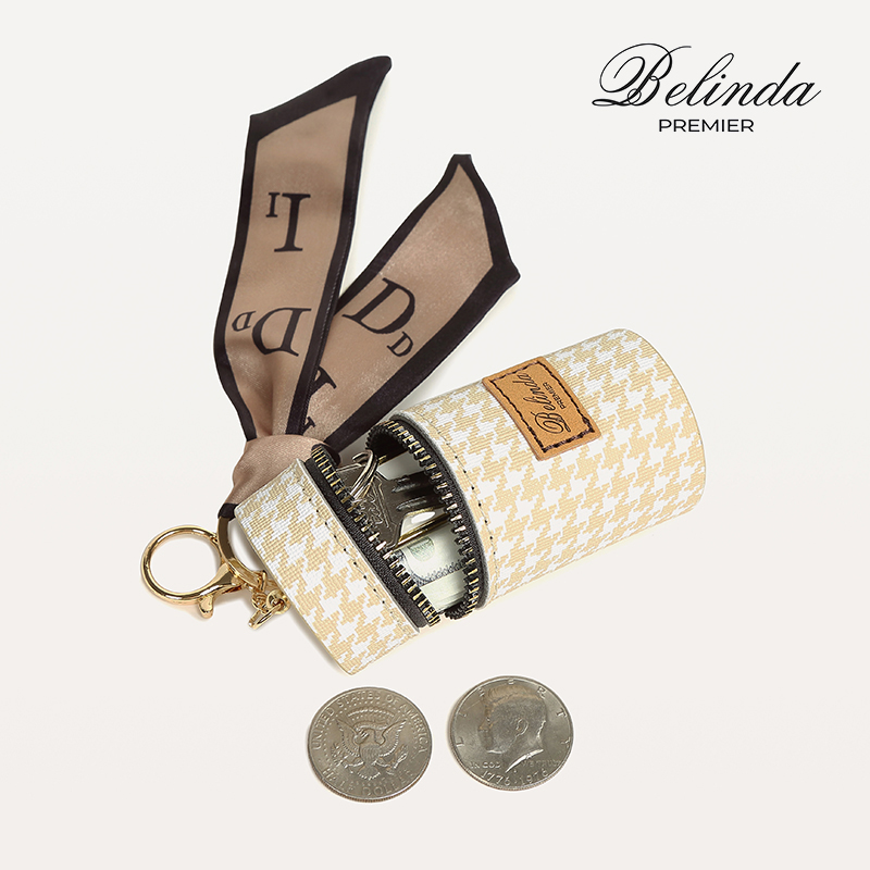 BELINDA Coin Purse For Women Retro Print Mini Lipstick Silk Scarf Card ...