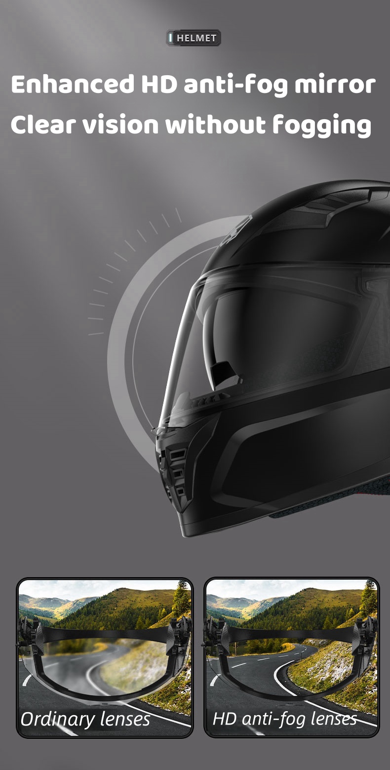 AXK 800 Motorcycle Modular Helmet Unisex Dual Lens Flip Up Racing ...