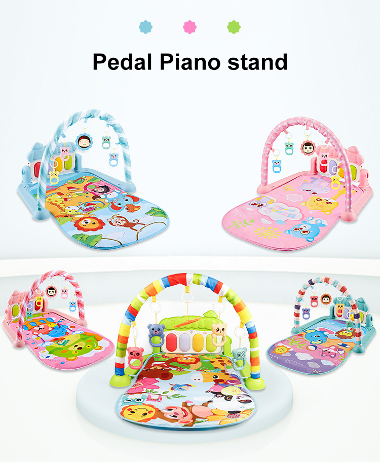 Baby Music Rack Play Mat Kids Gym Crawling Game Pad Toy Baby Toddler ...