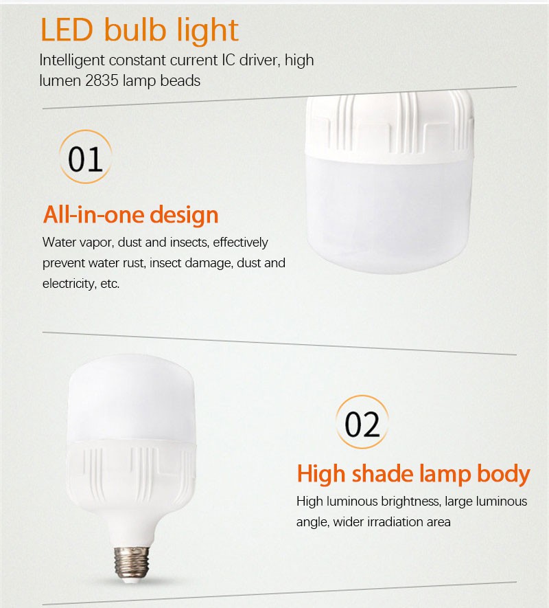 (COD) E27 LED BULB High brightness lighting LED Daylight 5W 10W 20W 30W ...