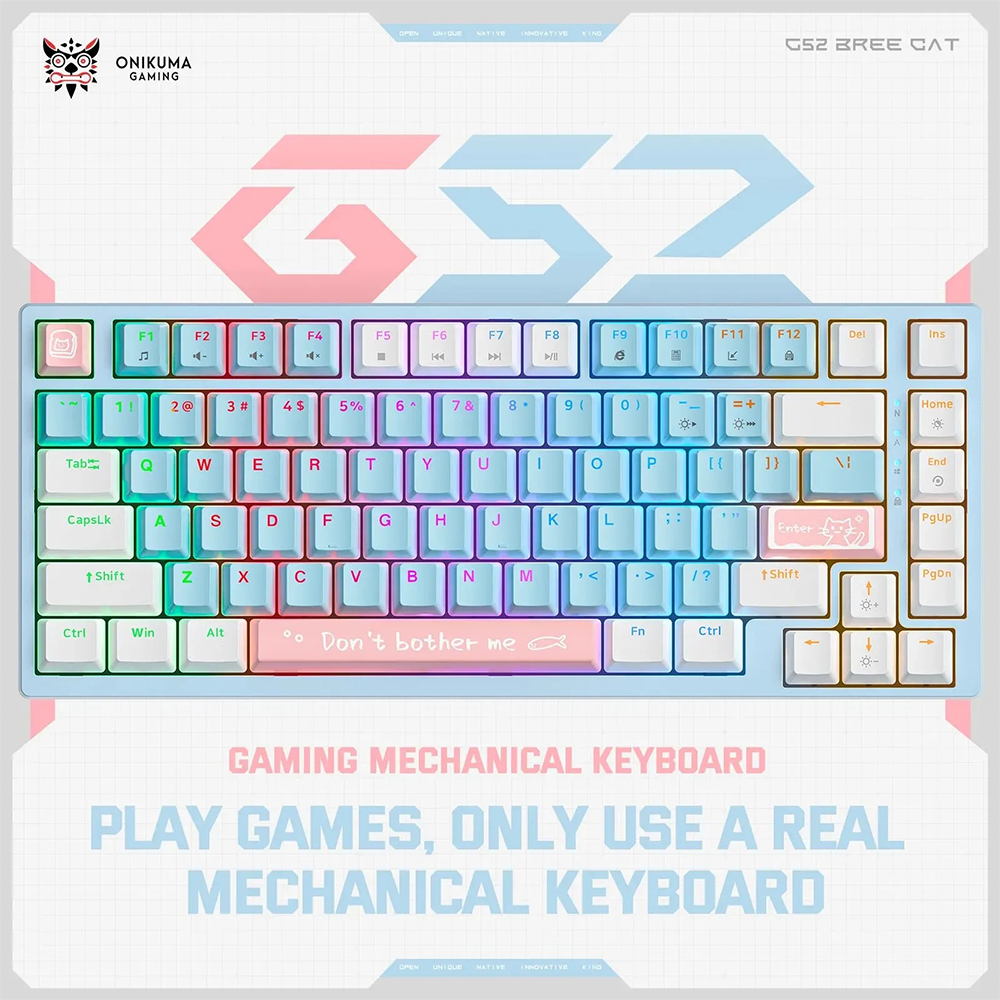 EasyPC| Onikuma G52 82 Keys Mechanical Keyboard| SPACE and DONT BOTHER ...