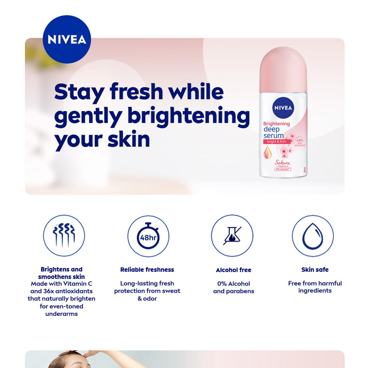 NIVEA Deodorant Sakura Essence Roll-on 50ml | Shopee Philippines