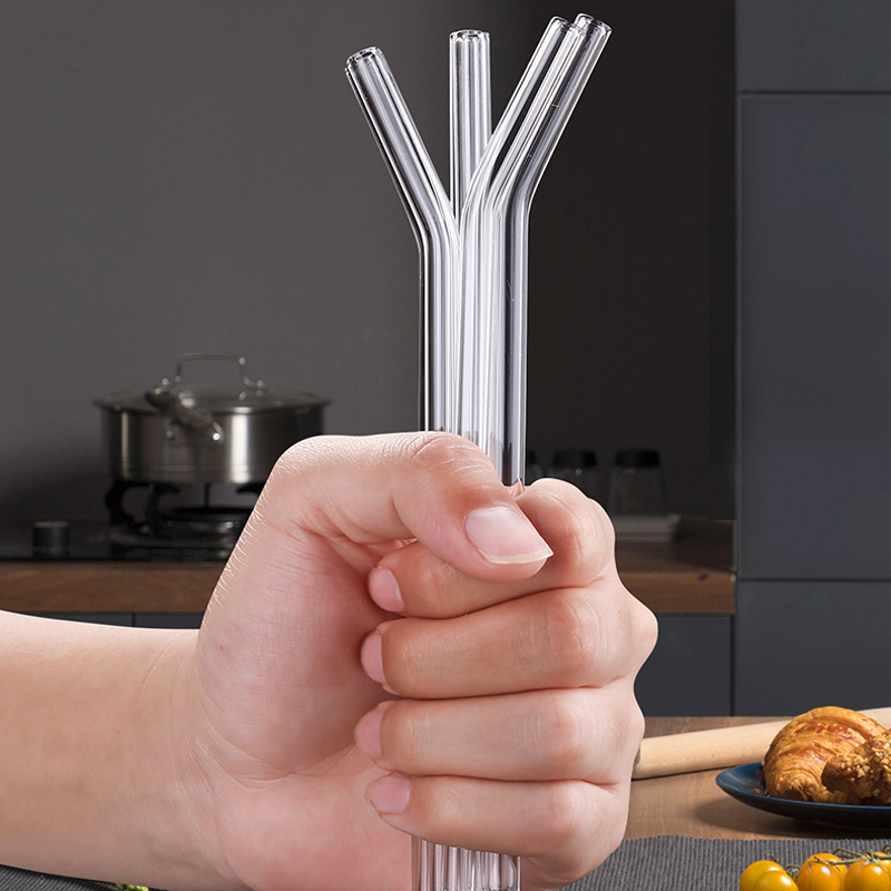 1pc Reusable Glass Straight pipe Elbow pipe elbow pipe Borosilicate or ...