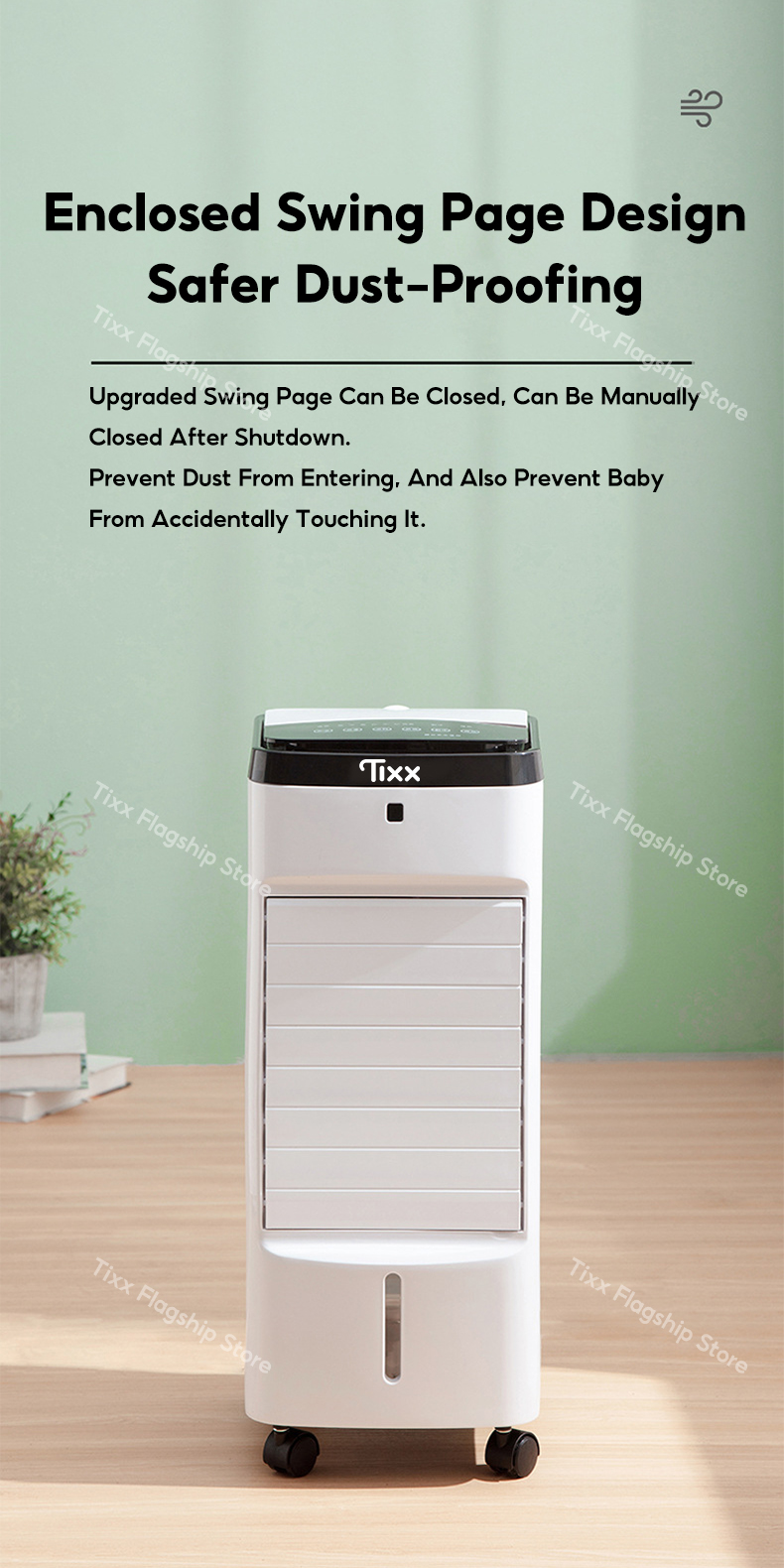 Tixx Air Cooler Fan 60W EE With Dust and Hair Air Filter 10/40L Aircon ...