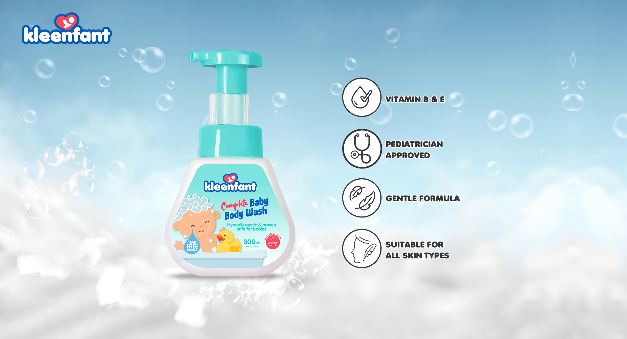 Kleenfant Hypoallergenic Bodycare for Newborn, Babies, and Kids No ...