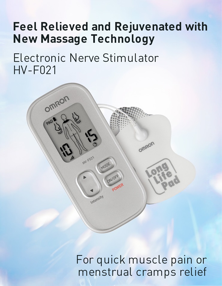 Omron HV-F021 TENS Electronic Nerve Stimulator Massager Pain Therapy with TENS Pads | Shopee ...