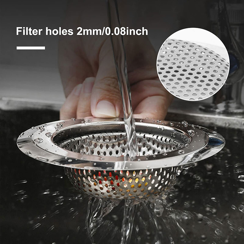 Anti-clogging Filter Kitchen Sink Strainer Stainless Steel Drain Filter ...
