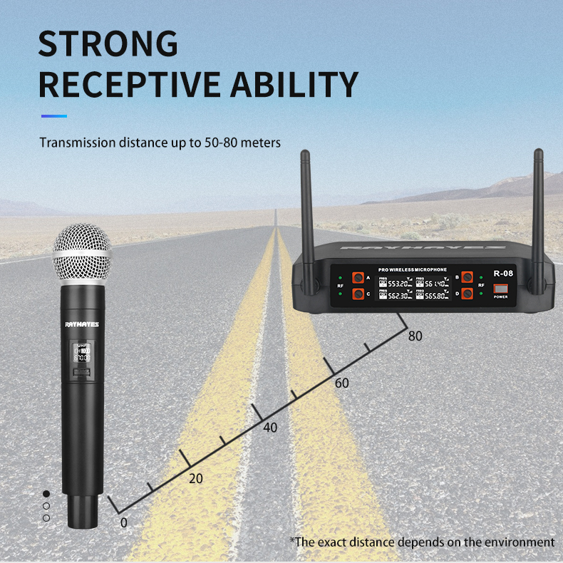 RAYHAYE Microphone Wireless Original 4 pcs Wireless System Ultra HD ...