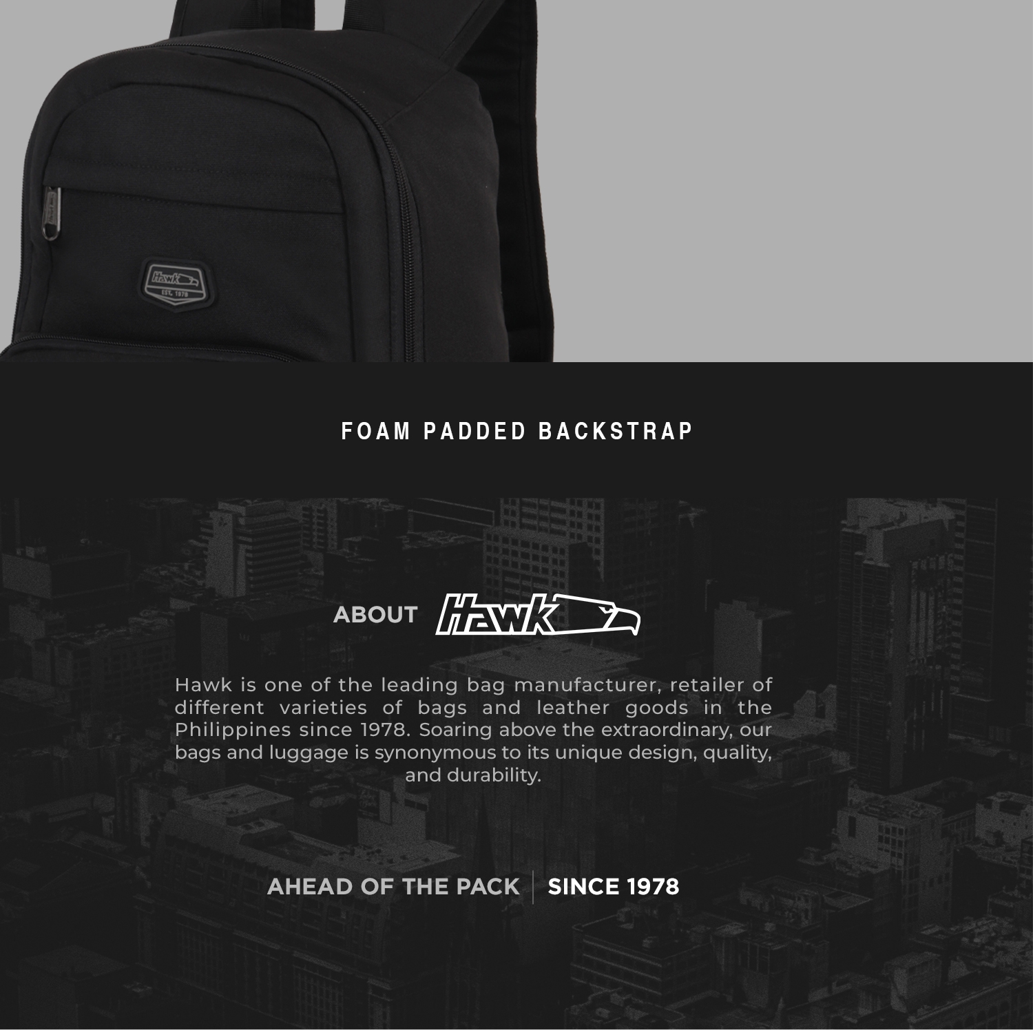 Hawk 5809 Lifestyle Backpack with VIRUPRO Anti-Microbial Protection ...