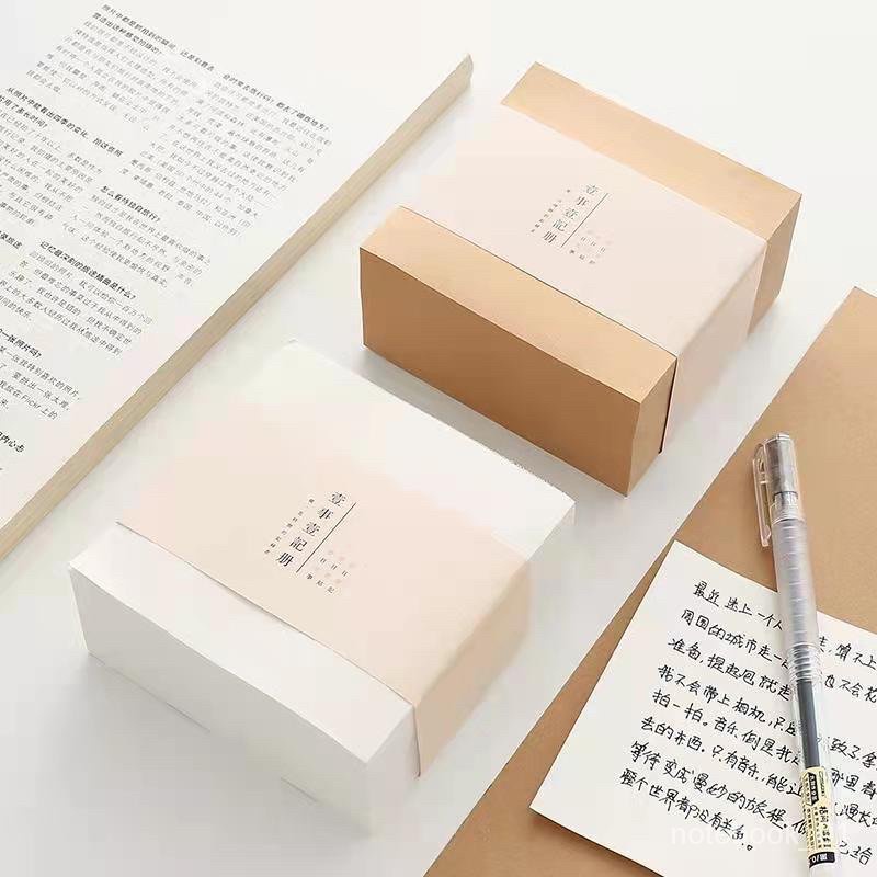 400Sheets Sticky Note 9.7cm Large Memo Notepad Thickened Square Student ...