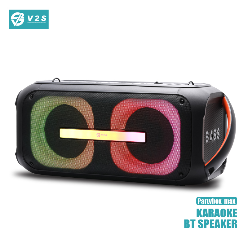 V2S Partybox Max Wireless Bluetooth Karaoke Speaker Powerful Sound ...