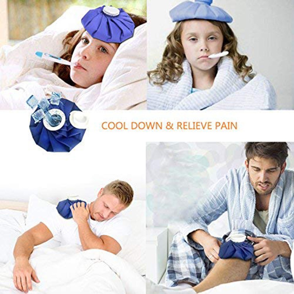 Portable Reusable Ice Pack Pure Blue Cloth Ice Pack Ice Treatment Bag ...