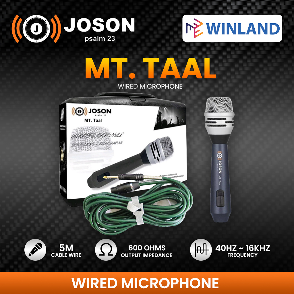 Joson by Winland Hi-fidelity Uni-directional Dynamic Professional Wired Microphone System 5m ...
