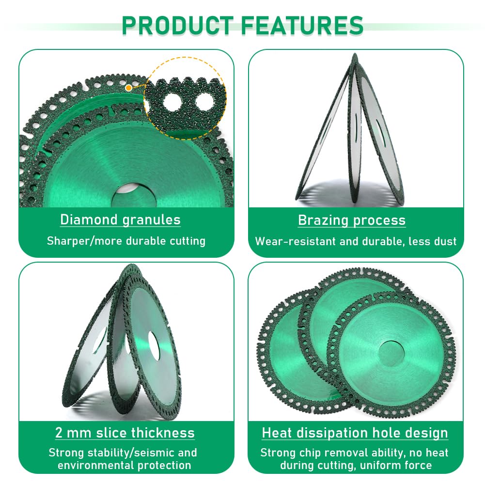 6 In 1 Multifunctional Diamond Cutting Disc Saw Blade 100mm For Ceramic ...