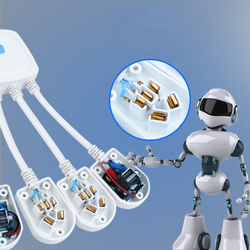 SYCAT MJ-984 4 IN 1Extension Socket Extension Cord Power Strip Plug ...