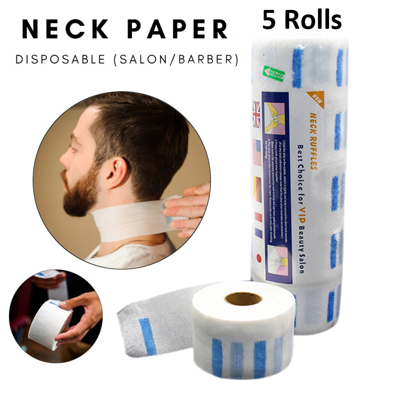 5 Rolls Neck Tissue Paper Ruffles for Salons and Barbershop | Shopee ...