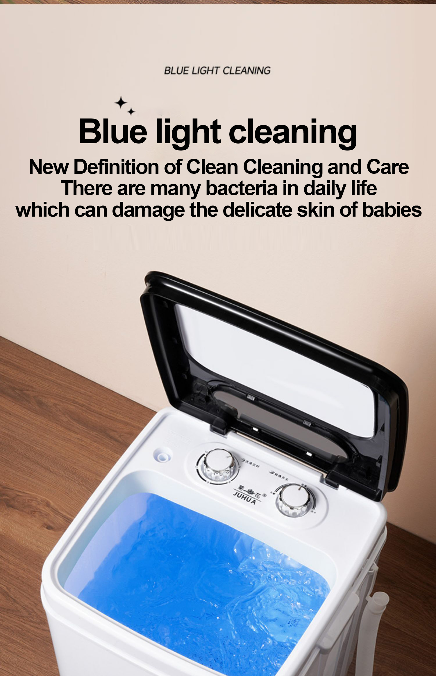 9KG Automatic Washing Machine Baby Special Mini Dehydration Free Drying ...