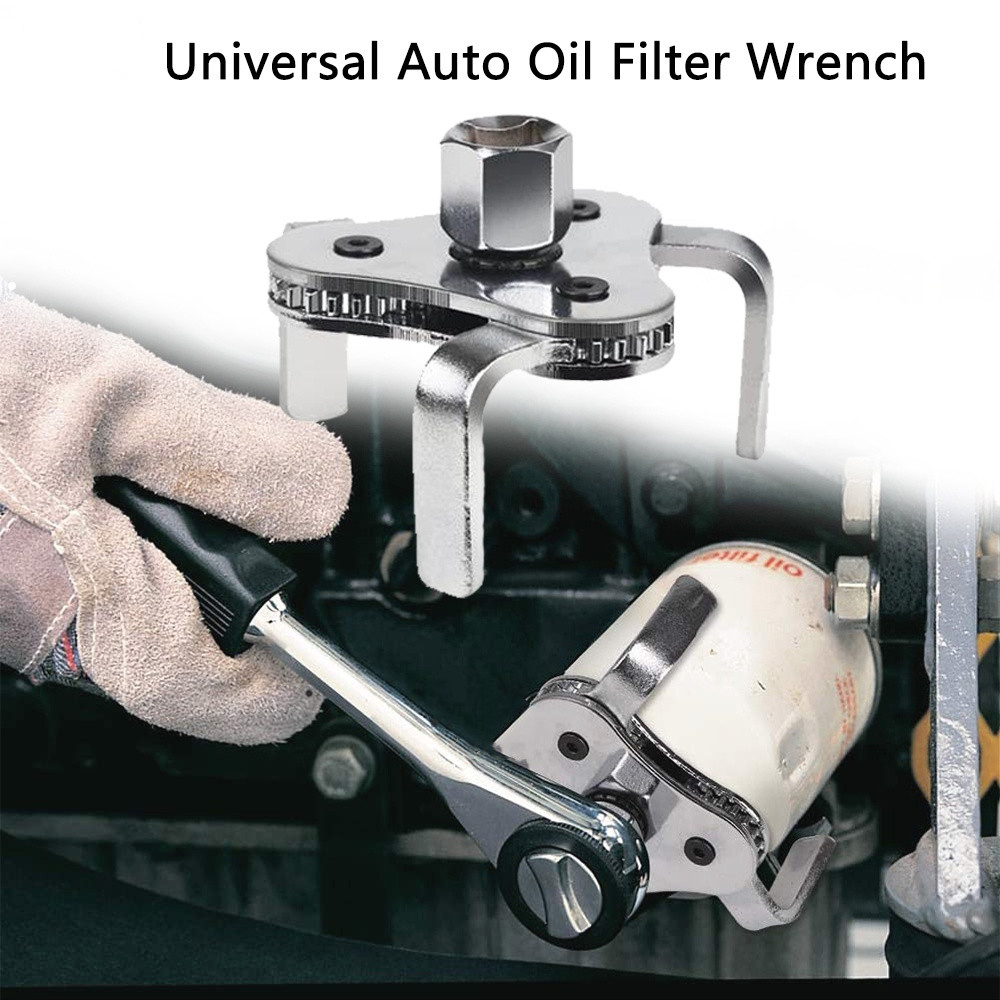 Flat Three-Claw Oil Wrench Adjustable Oil Filter Wrench Universal Oil ...