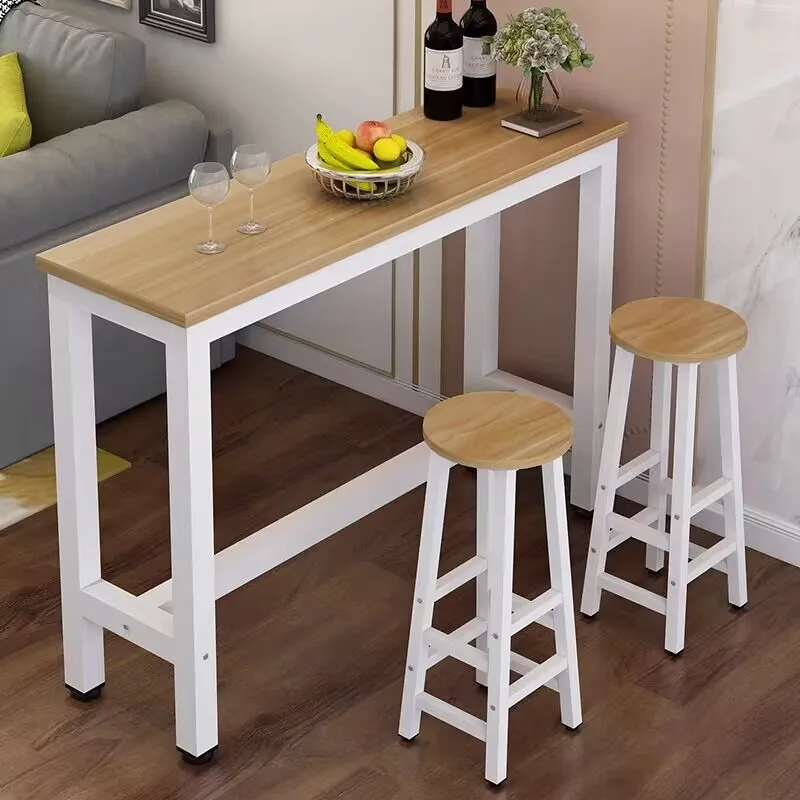 Complete set of bar table dining table chair(bar table*1+high pedals*2 ...