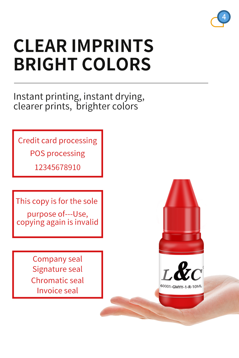 L&C 10m Oil Based Photosensitive Stamp Ink For Company Stamps & Self ...