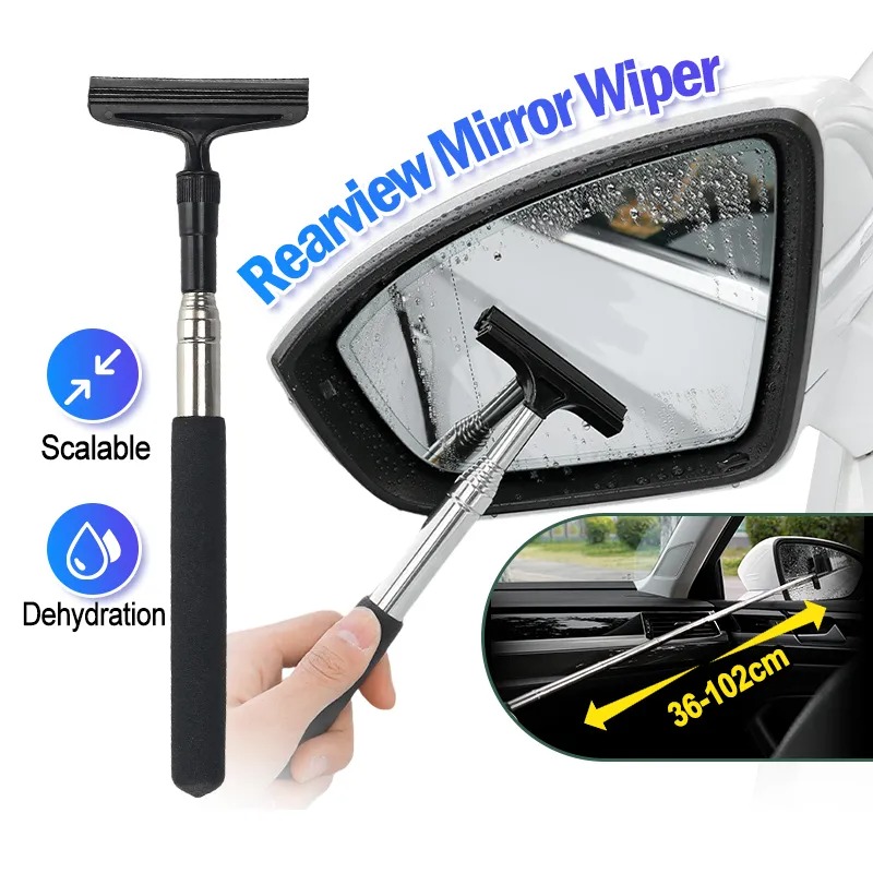 Portable Car Side Mirror Wiper Retractable Mirror Water Eliminator ...