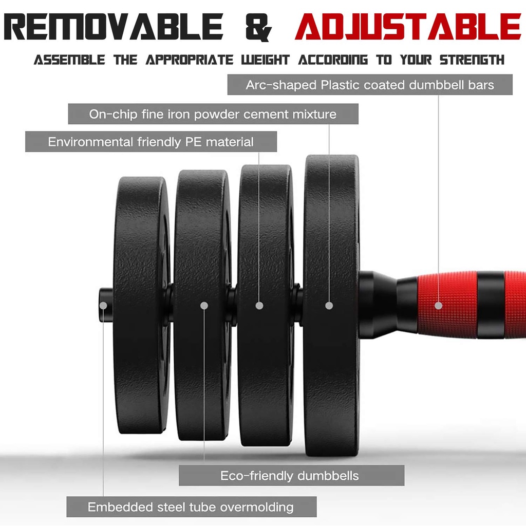 Olyhealth Dumbbell Rod 35/40/47/51/56CM Dumbbell Accessories Connecting ...
