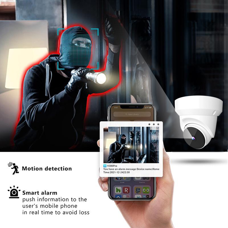 Q1 3MP Indoor CCTV IP Wifi Camera Night Vision Alarm PTZ Wireless ...