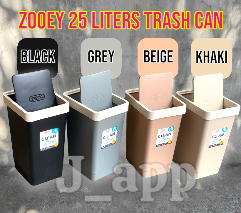 (25 LITERS) ZOOEY CLEAN BIN SMART DUAL SWING TRASH CAN/ BASURAHAN #380 ...