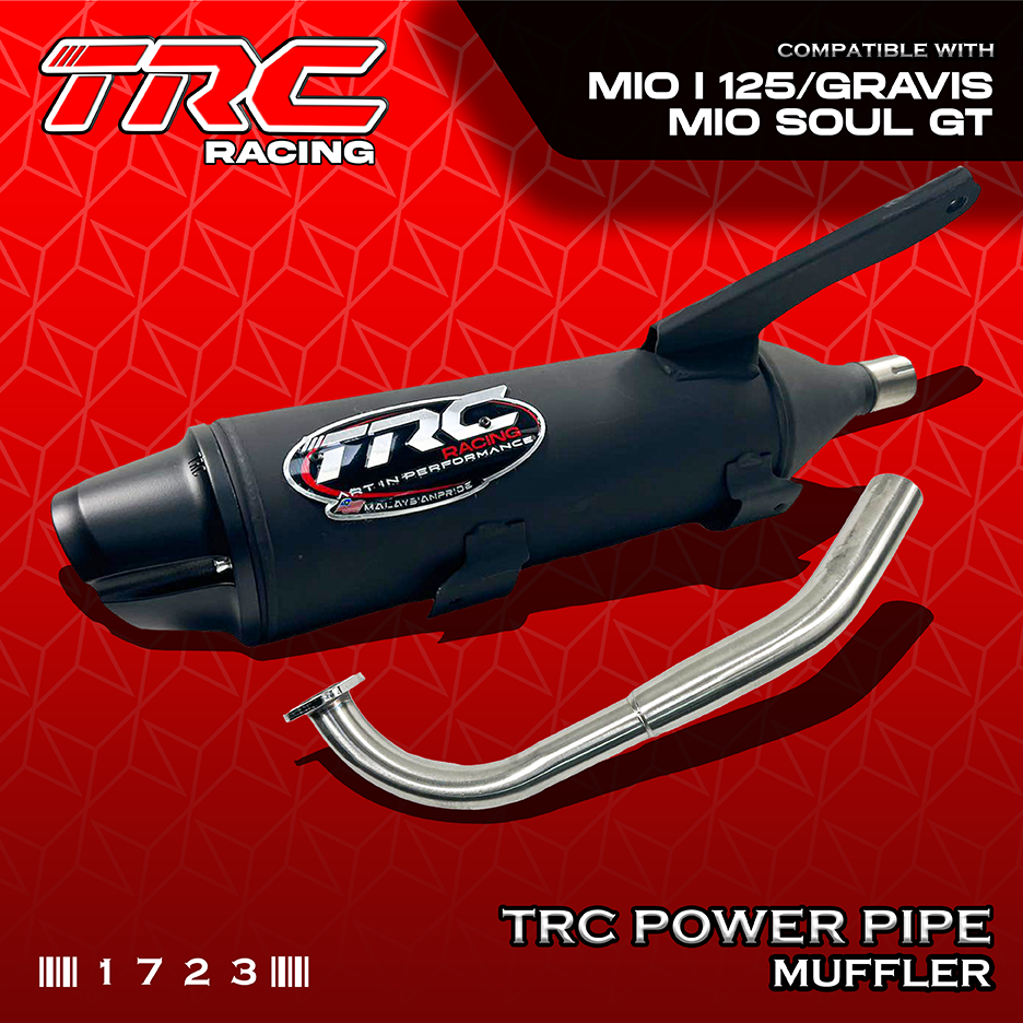 TRC Racing Power Pipe Mio i125 / m3 / Gear / Soul i125 Muffler Exhaust ...