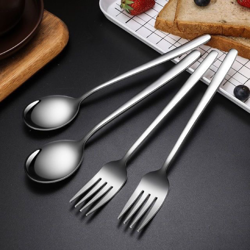 6pcs/12pcs Korean Cutlery Korean Style Flatware Stainless Steel Dining ...