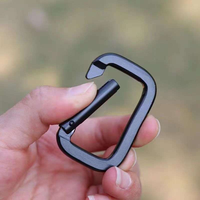Square-Ring Buckles Spring Carabiners Snap Hooks Clip Keychains Outdoor ...