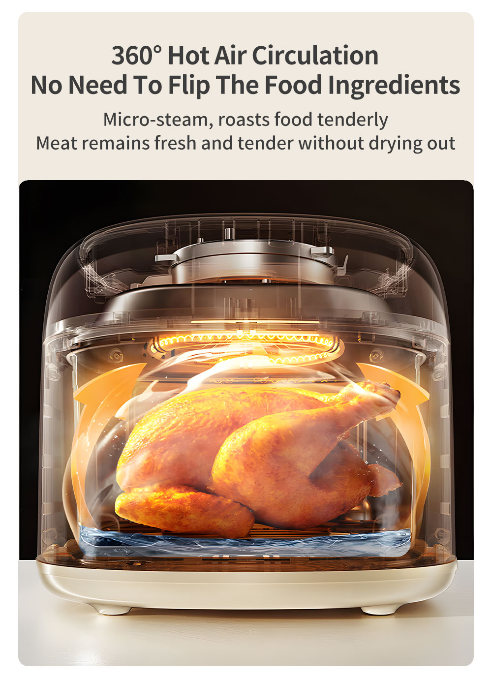 Simplus Visual Air Fryer 6.5L Large Capacity with Touch Screen KQZG018 ...