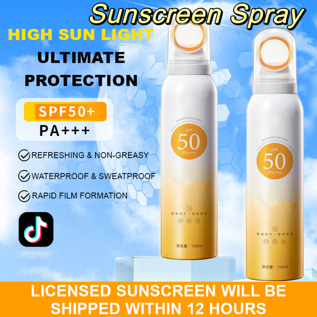 150ml Sunblock Mite Spray Sunscreen Spray for Face Waterproof All Day ...