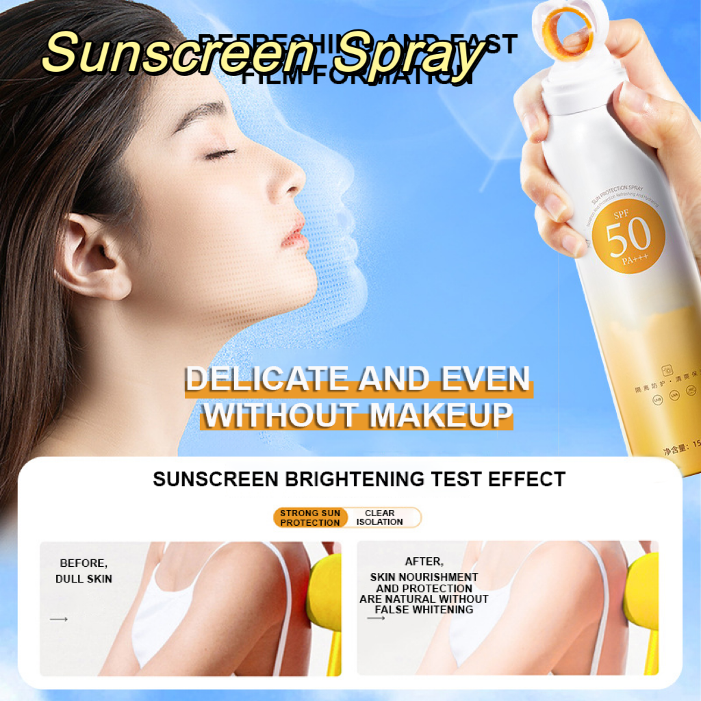 150ml Sunblock Mite Spray Sunscreen Spray for Face Waterproof All Day ...