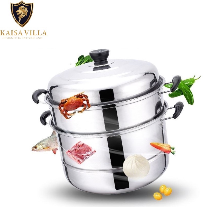 Kaisa Villa steamer 3 layer stainless food steamer stainless 26cm ...