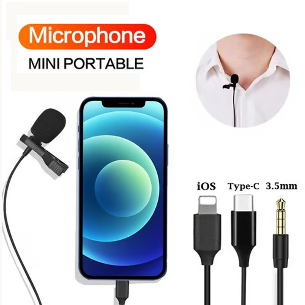 RIXTON Metal Mini Lapel Clip Microphones For Recording of Audio Type 3 ...