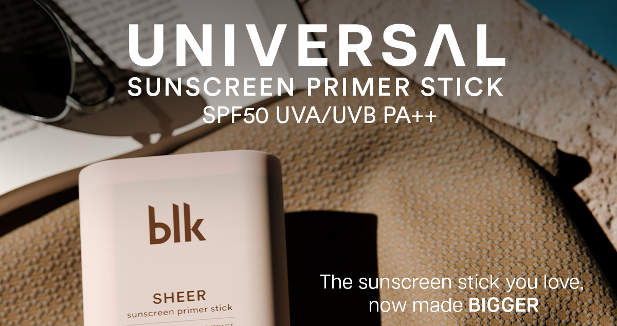 blk cosmetics universal sheer sunscreen primer stick SPF50 UVA/UVB PA++ ...
