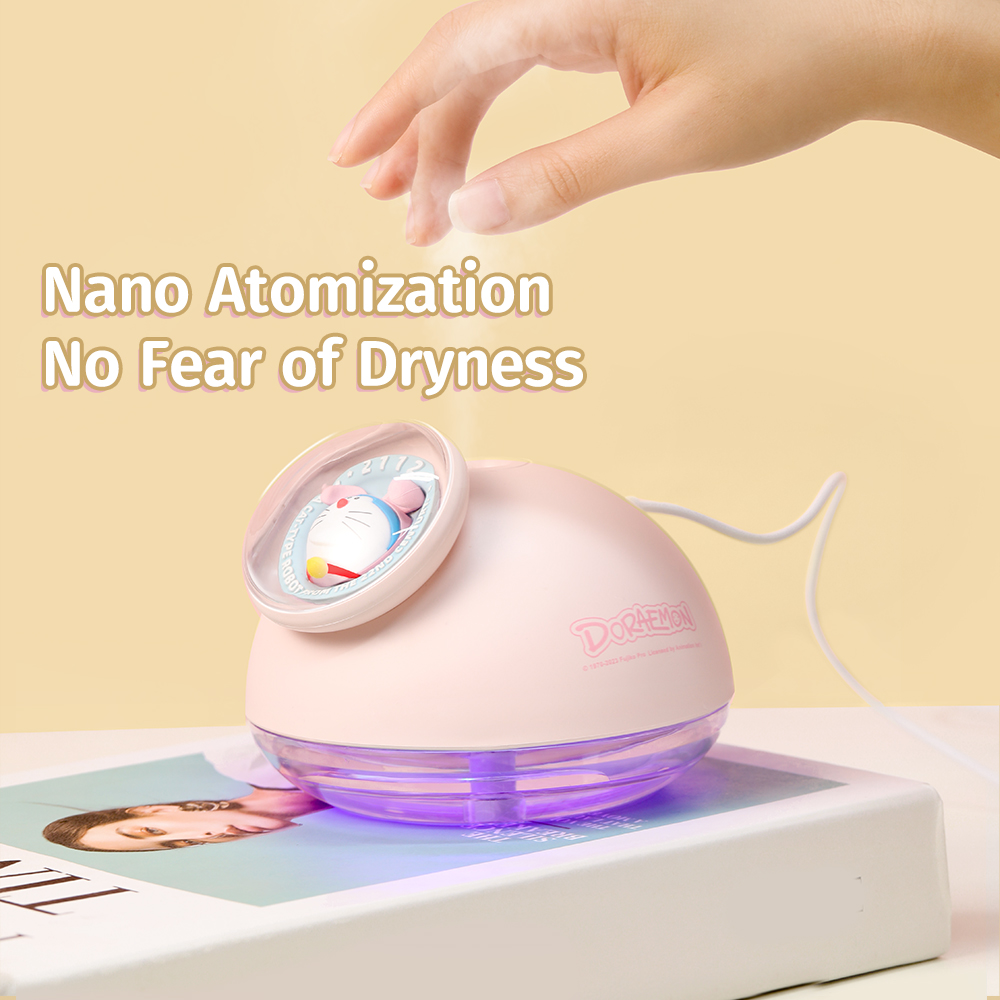 Rock Space Doraemon Cute Desktop Humidifier 160ml RBG Light Two Spray ...