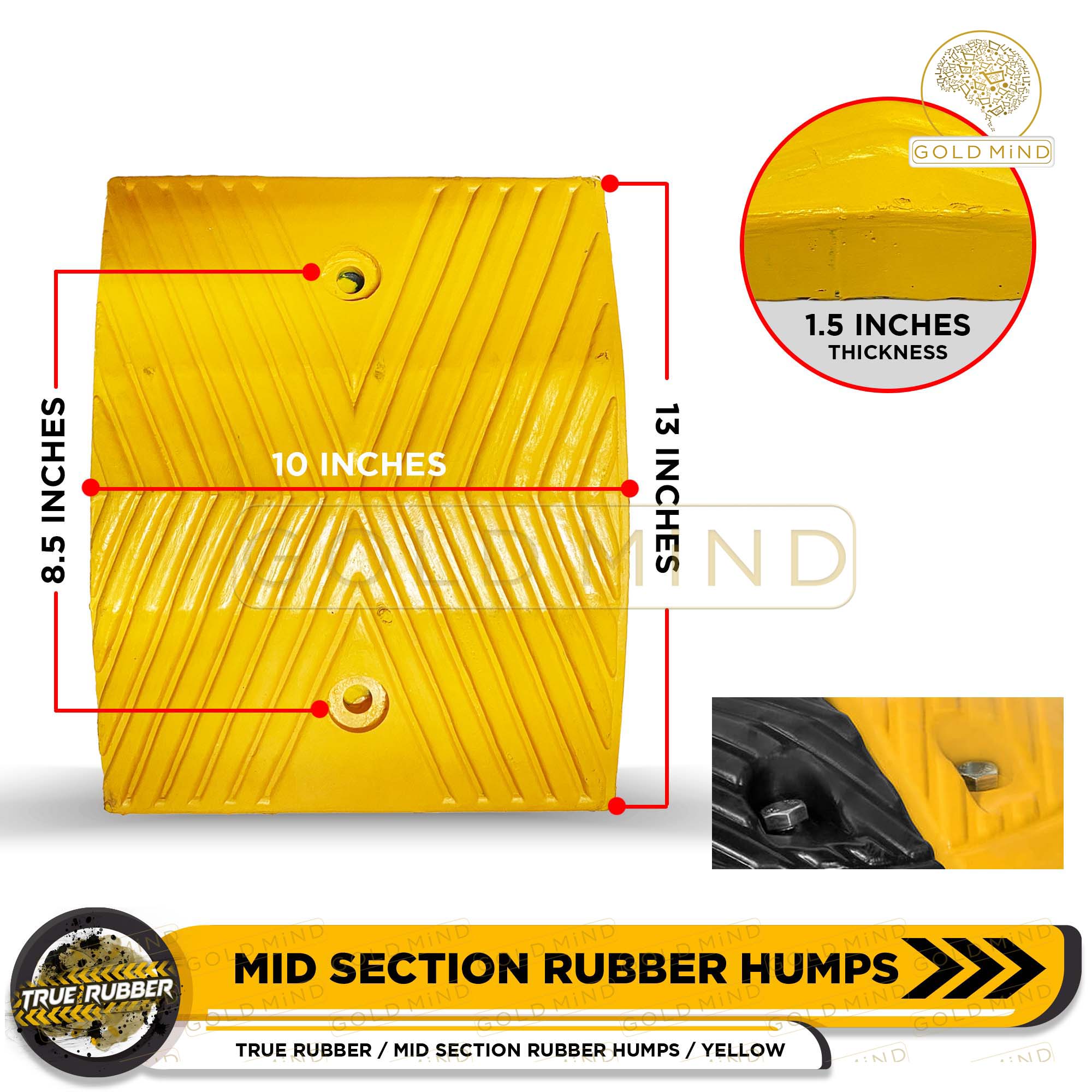 True Rubber Heavy Duty Rubber Speed Humps Bumps Modular Road Rump ...