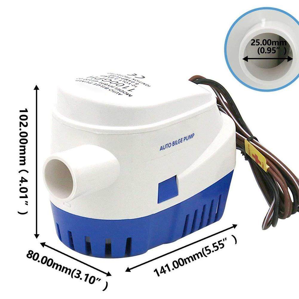12V Electric Pump 1100GPH Marine Bilge Pump Submersible Boat Water Pump ...